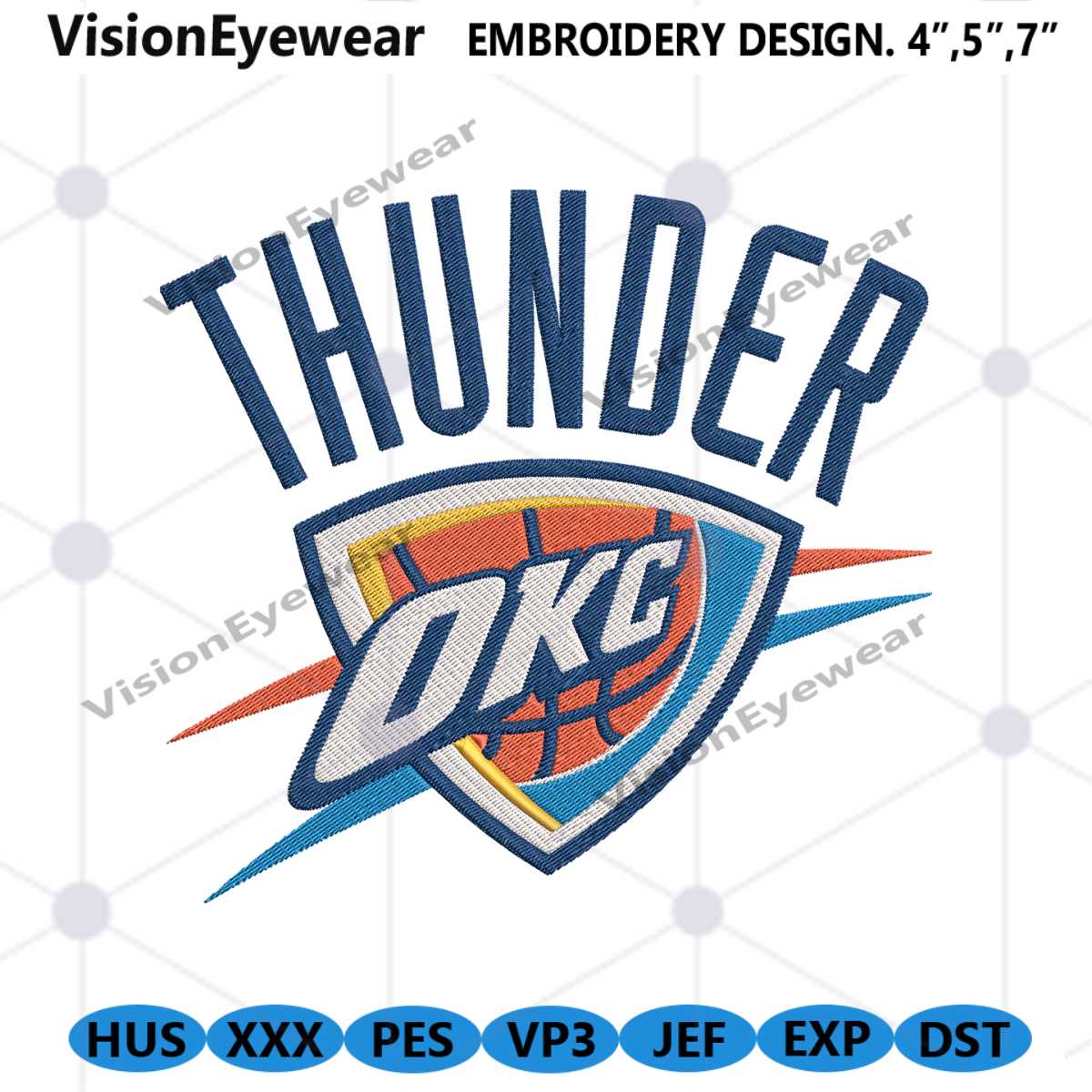 Oklahoma City Thunder Logo Embroidery Designs, Oklahoma City | Inspire ...