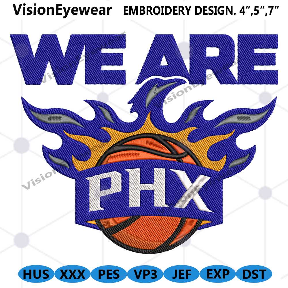 NBA Phoenix Suns Symbol Machine Embroidery, Phoenix Suns Log | Inspire ...