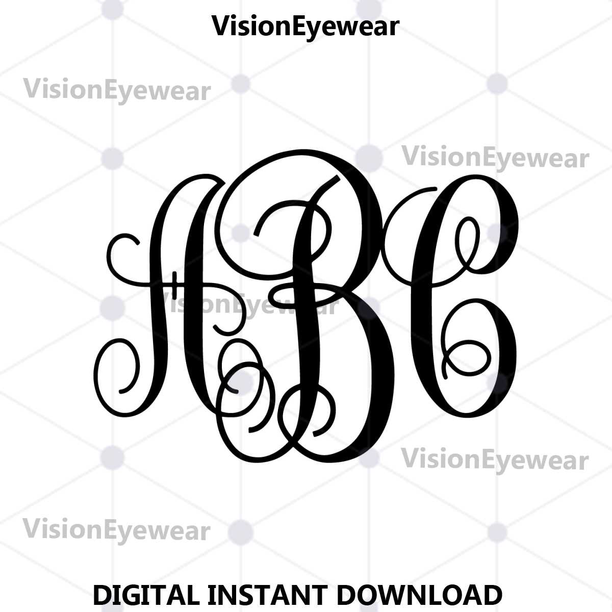 INTERLOCKING VINE MONOGRAM Svg, Monogram Font Svg, Vine Mono | Inspire ...