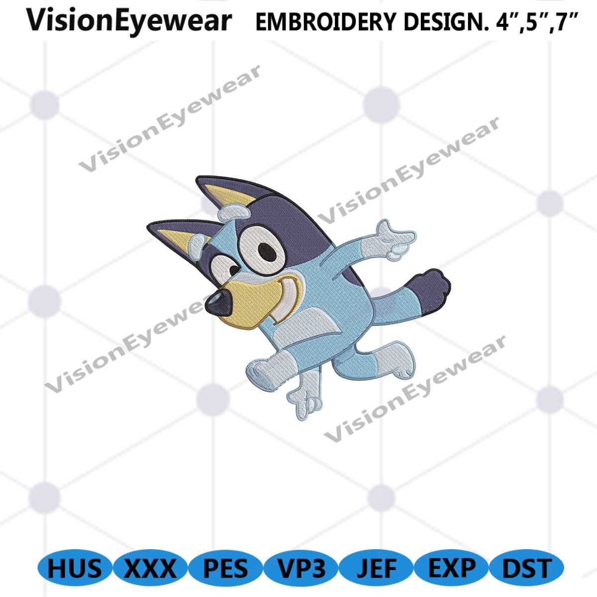 Funny Bluey Machine Embroidery Instant, Bluey Character Embr | Inspire ...