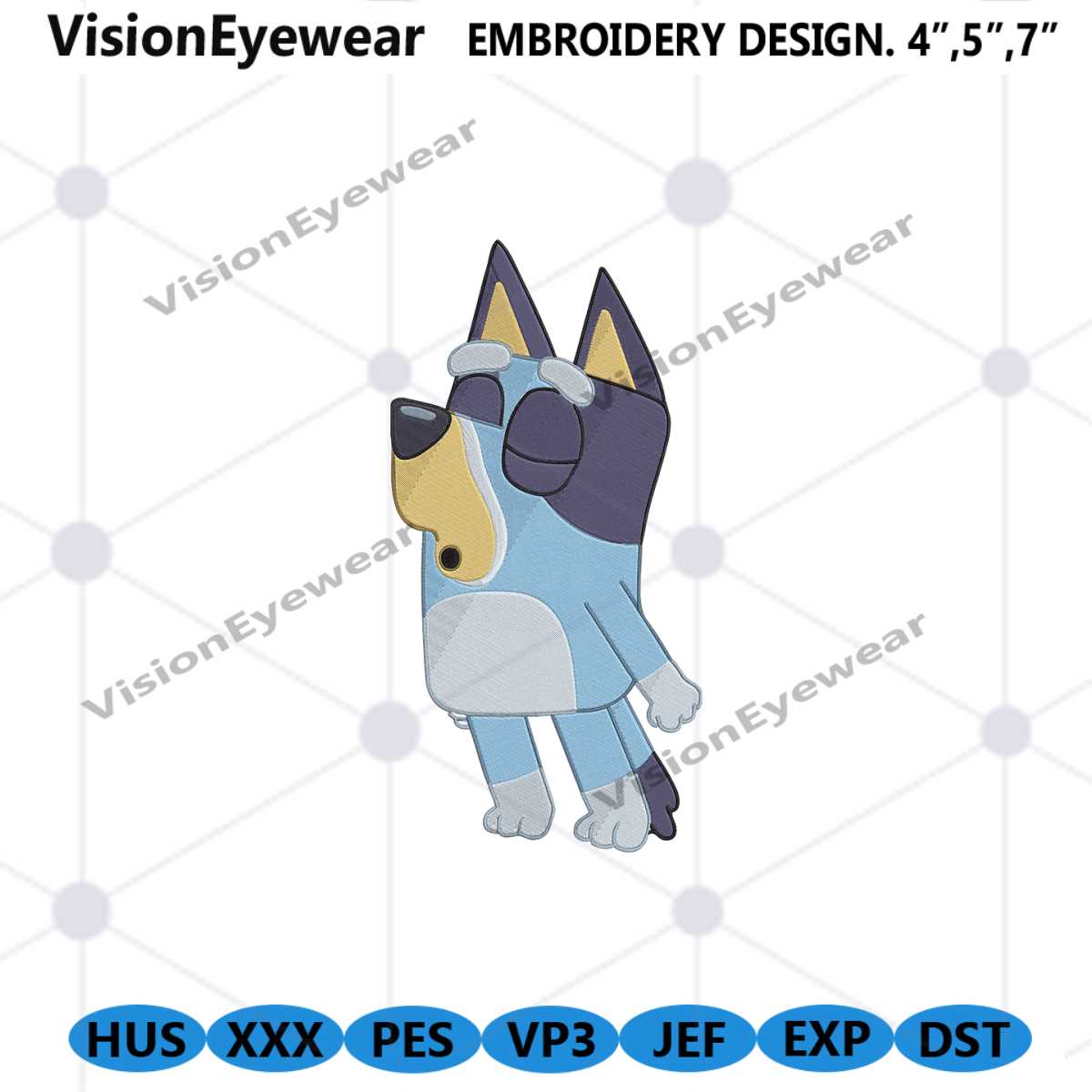 Bluey Embroidery Digital Download, Bluey Cartoon Embroidery | Inspire ...