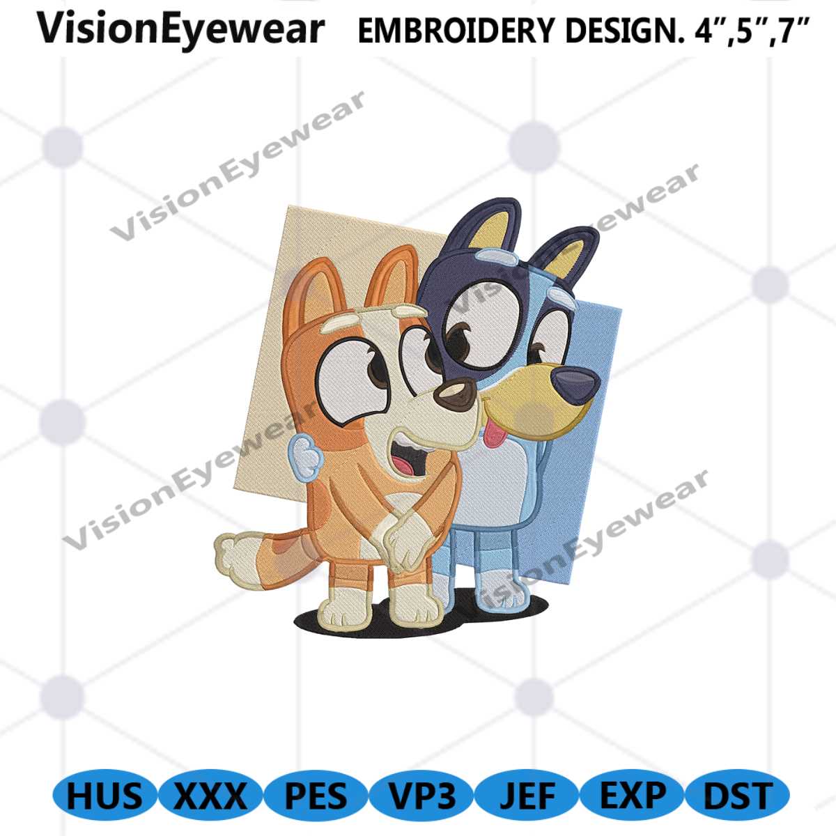 Bluey Bingo Embroidery Instant Files, Cute Bluey Together Em | Inspire ...
