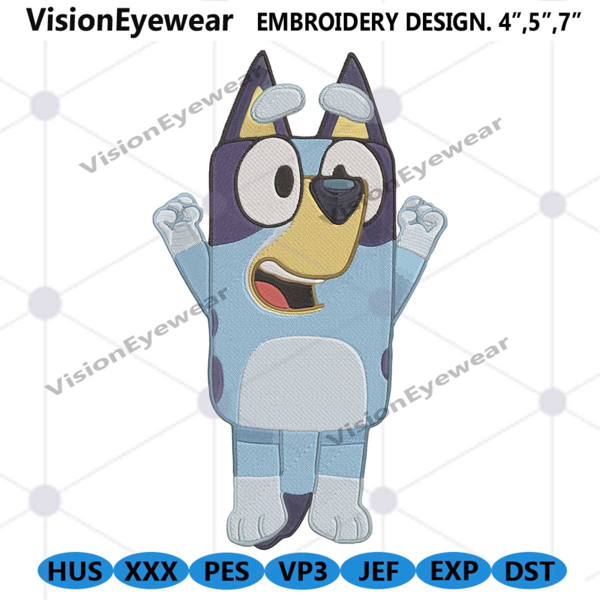Bluey Embroidery File, Bluey Cartoon Character Machine Embro - Inspire ...