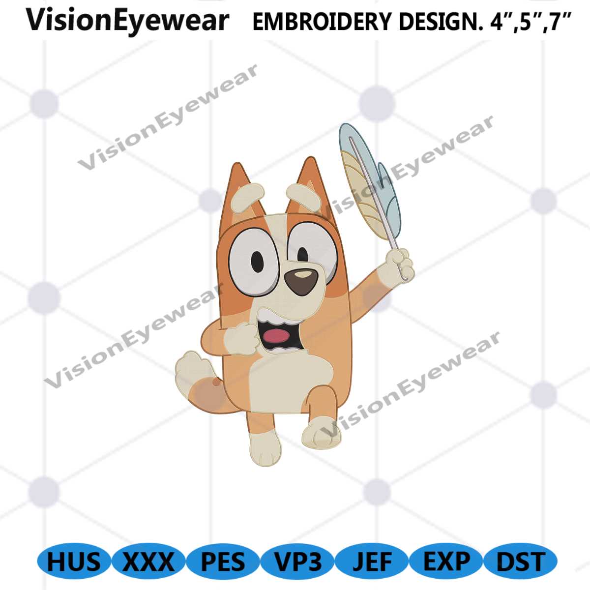 Bingo Bluey Machine Embroidery, Bluey Family Embroidery Desi | Inspire ...