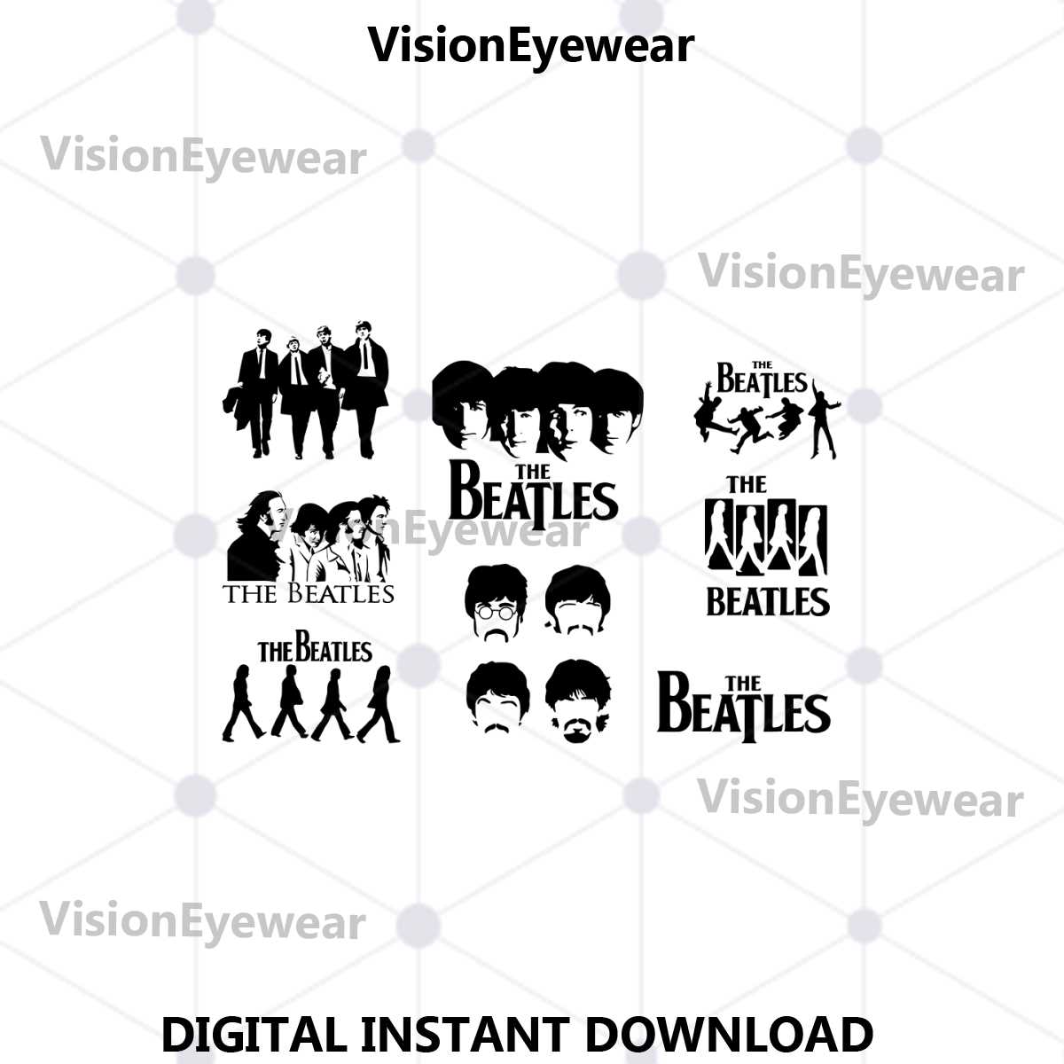 The Beatles Bundle, Beatles Band Svg, The Beatles Silhouette | Inspire ...