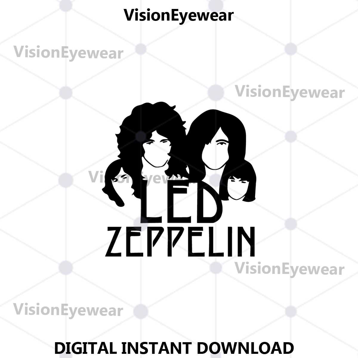 Led Zeppelin Svg, Led Zeppelin Silhouette Svg, Jimmy Page, R | Inspire ...