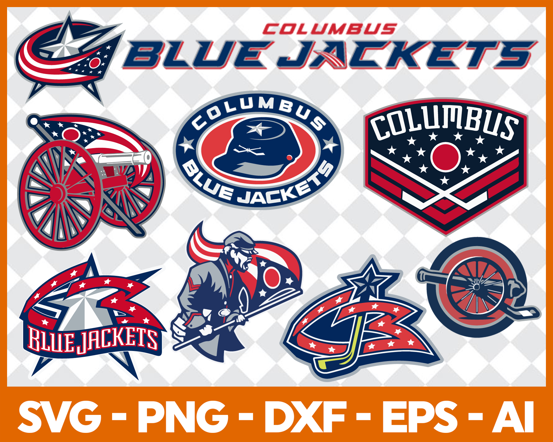 Columbus Blue Jackets Bundle Svg, Bundle NHL Hockey Svg, NHL | Inspire ...