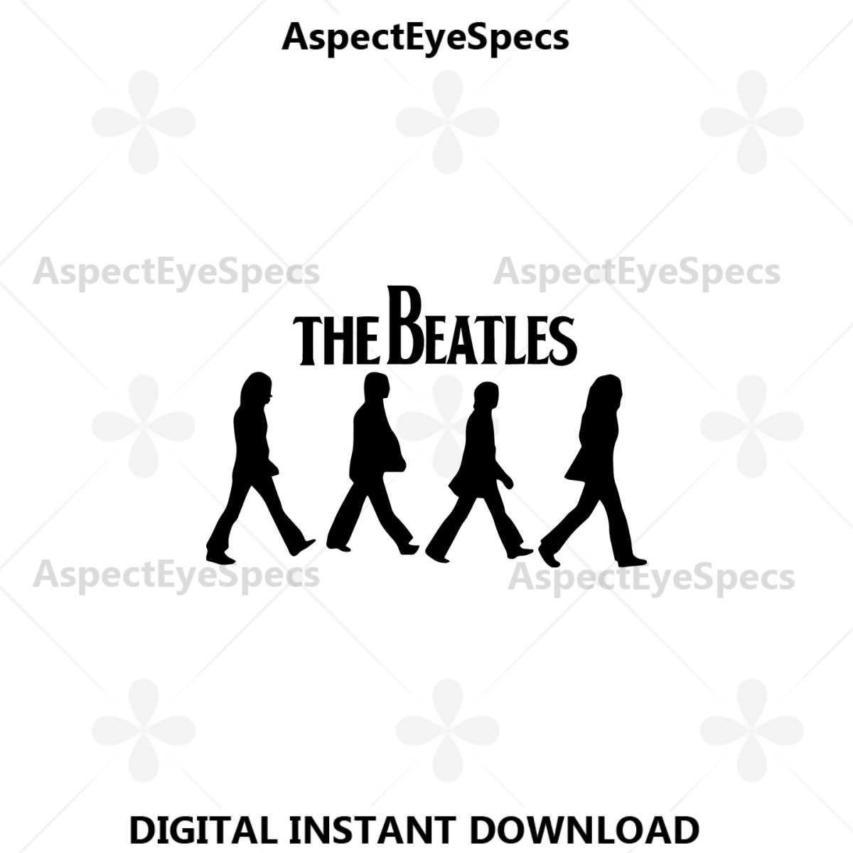 The Beatles Silhouette Svg, Abbey Road Album Svg, Rock Band | Inspire ...