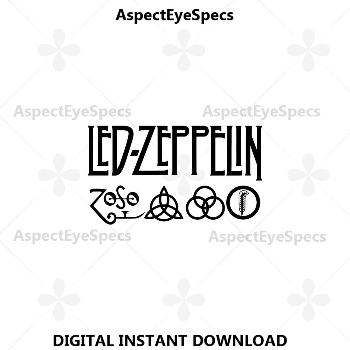 Led Zeppelin Svg, Led Zeppelin Logo Svg, Rock Band Svg, Rock | Inspire ...