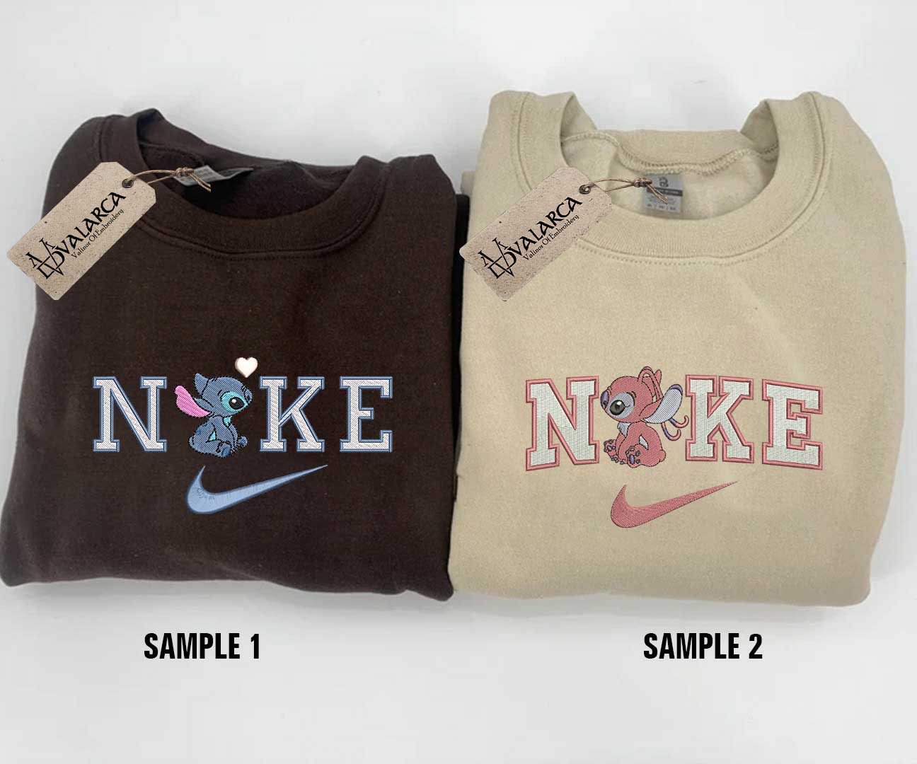 Nike Custom Couple Embroidered Sweatshirt, Nike Angel And St - Inspire ...