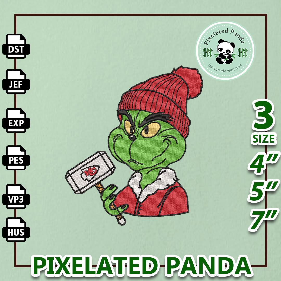 NFL Kansas City Chiefs, Grinch NFL Embroidery Design, NFL Te | Inspire ...