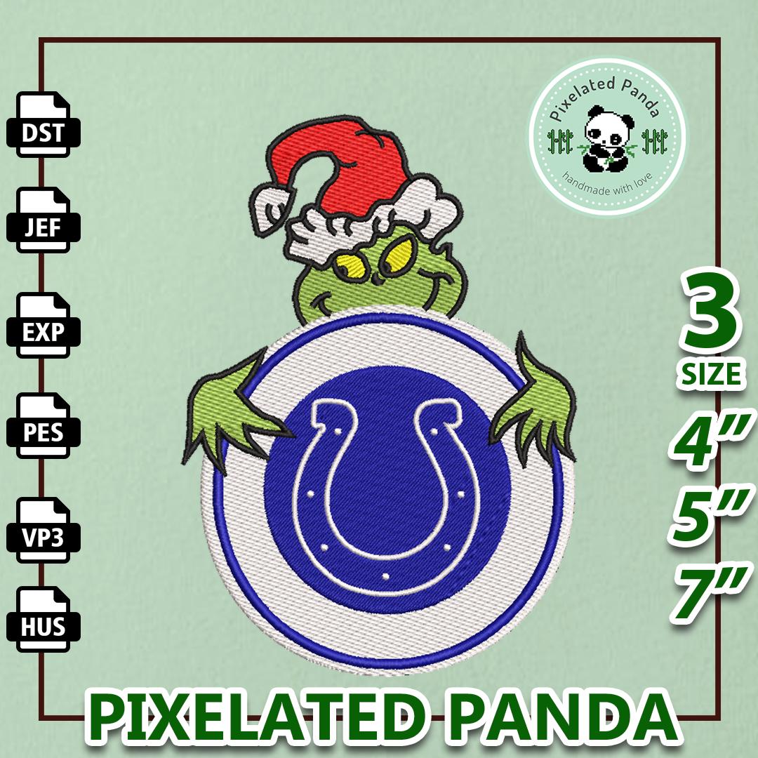 NFL Grinch Indianapolis Colts Embroidery Design, NFL Logo Em | Inspire ...