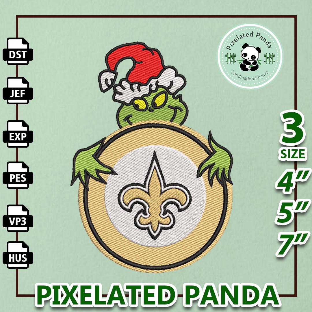 NFL Grinch New Orleans Saints Embroidery Design, NFL Logo Em | Inspire ...