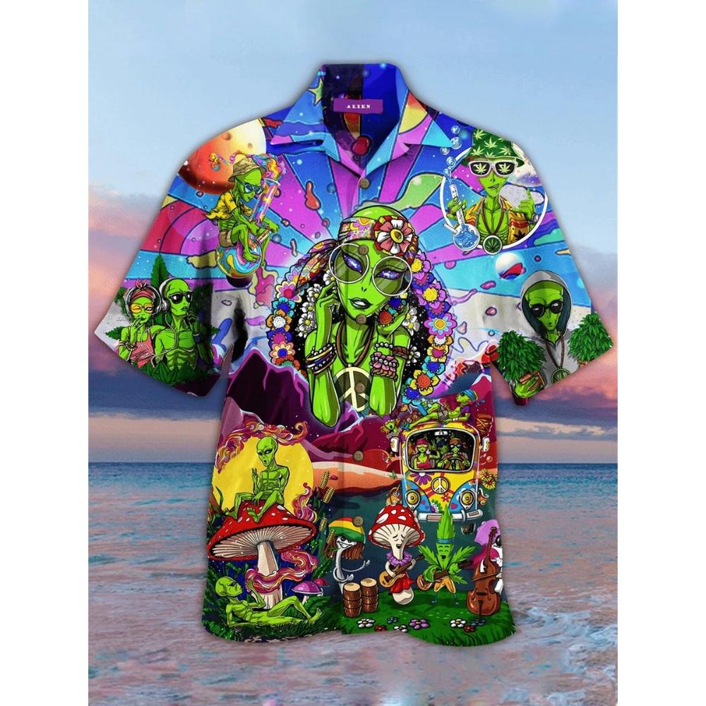 Alien Beach Party Hawaiian Shirt - Inspire Uplift