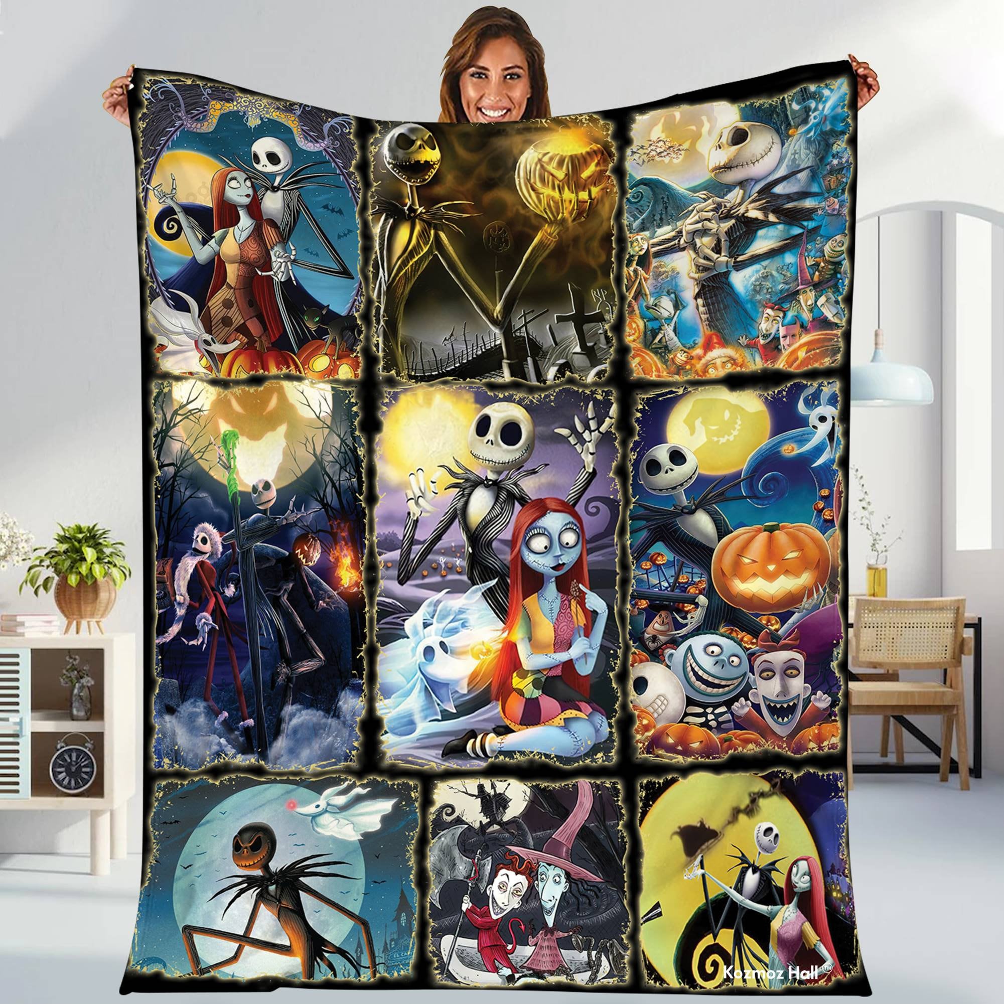 The Nightmare Before Christmas Fleece Blanket, Nightmare Bef - Inspire ...