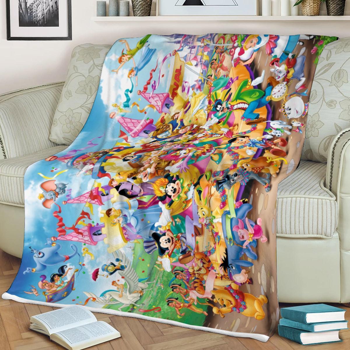 Disney All Characters Sherpa Fleece Quilt Blanket BL1211 | Inspire Uplift