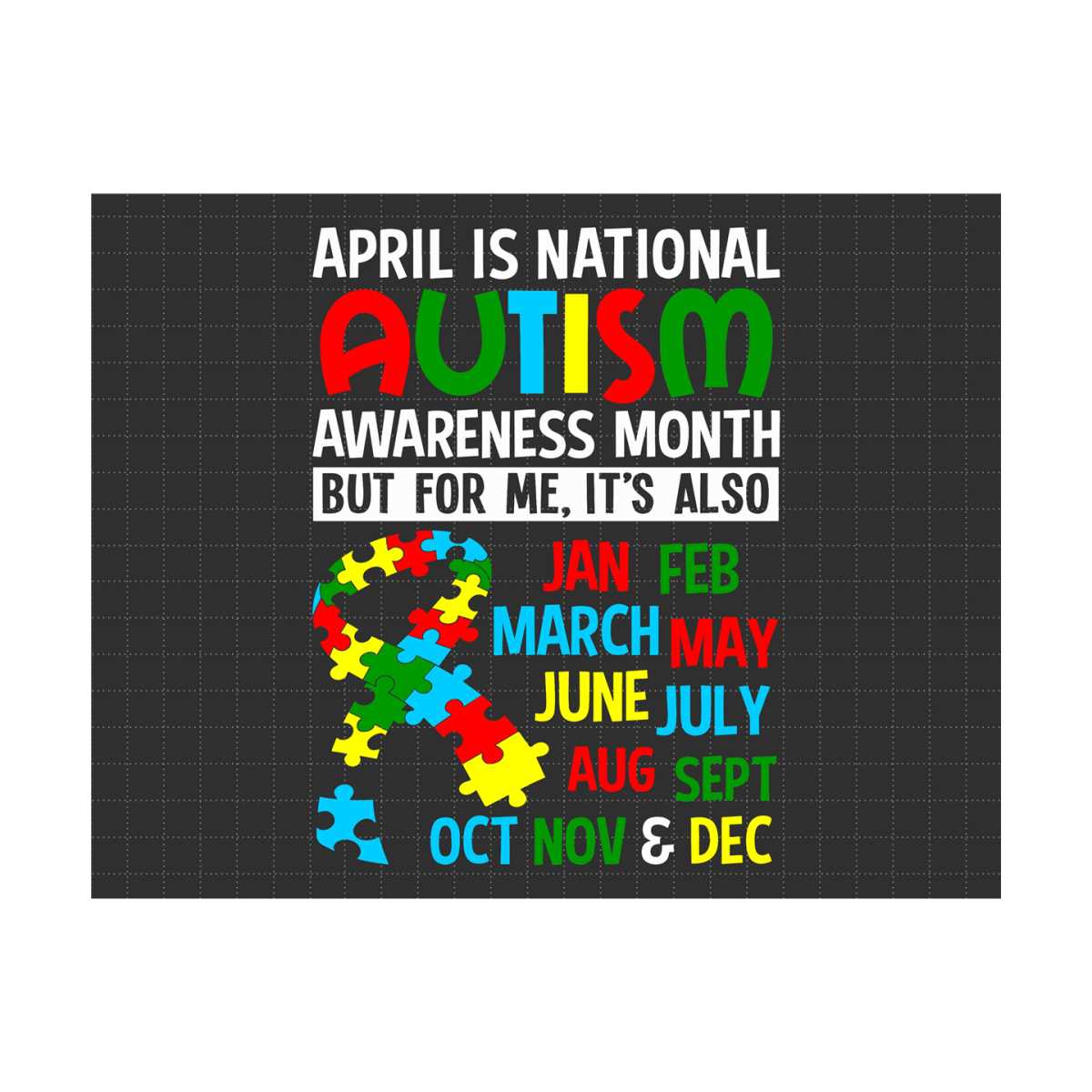 April Is National Autism Awareness Month Svg, Autism Support | Inspire ...