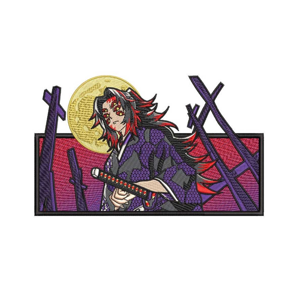Kukushibo Embroidery Design Anime Demon Slayer - Inspire Uplift