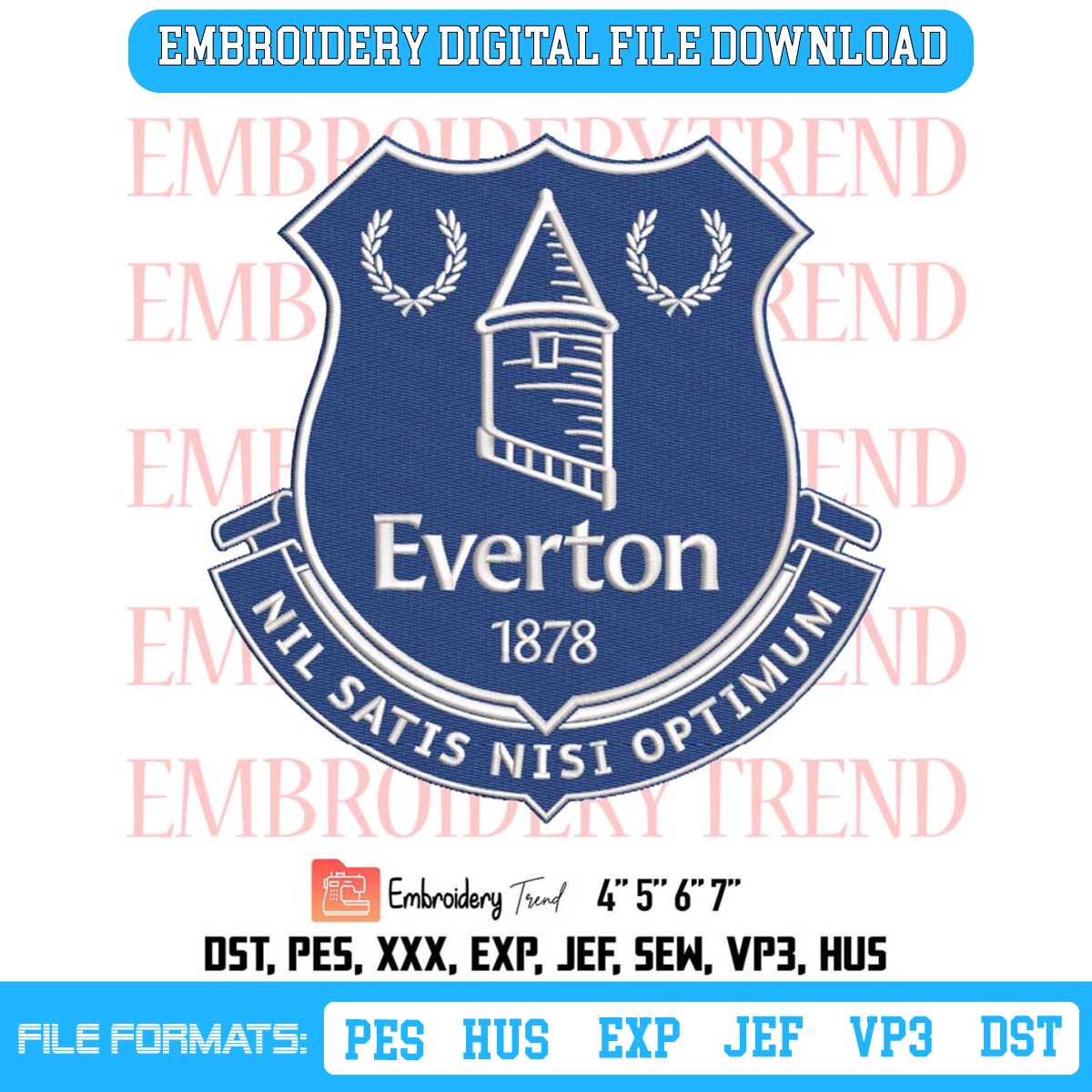 Everton Football Club Logo Embroidery Football Embroidery Sp | Inspire ...