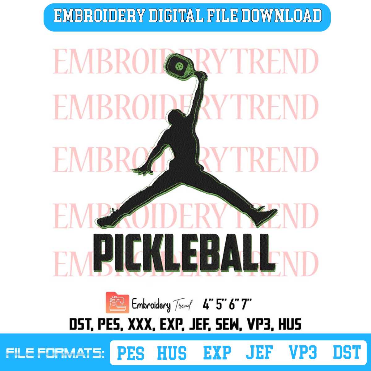 Pickleball Embroidery Design, Love Pickleball Embroidery - Inspire Uplift