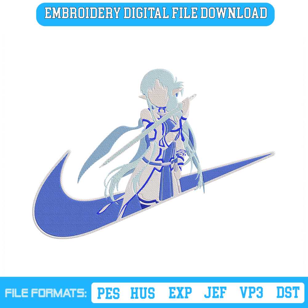 Nike x Yuuki Asuna Embroidery Designs File, Nike Sword | Inspire Uplift