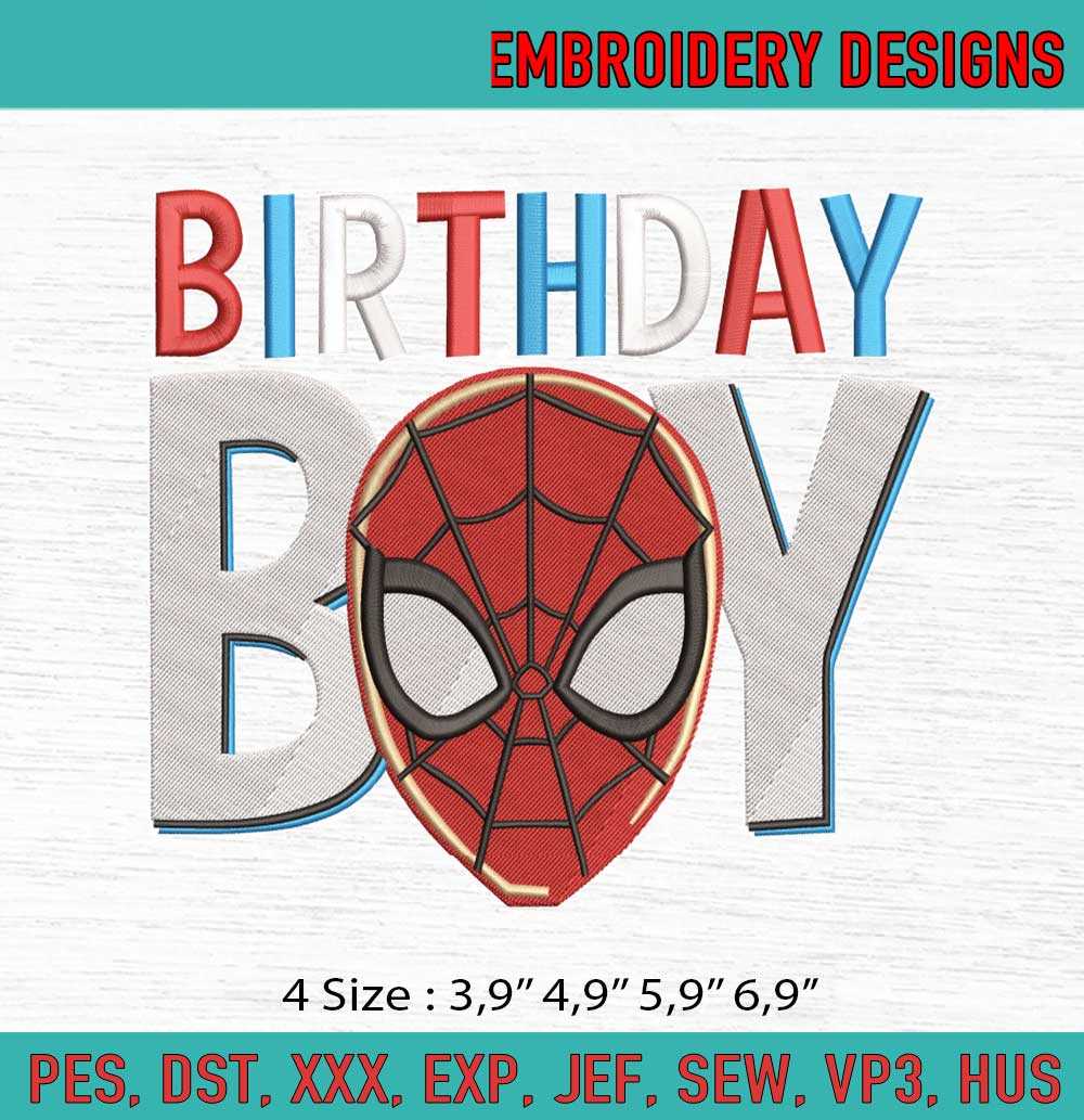 Spider Man Face Machine Embroidery Digitizing Design File | Inspire Uplift