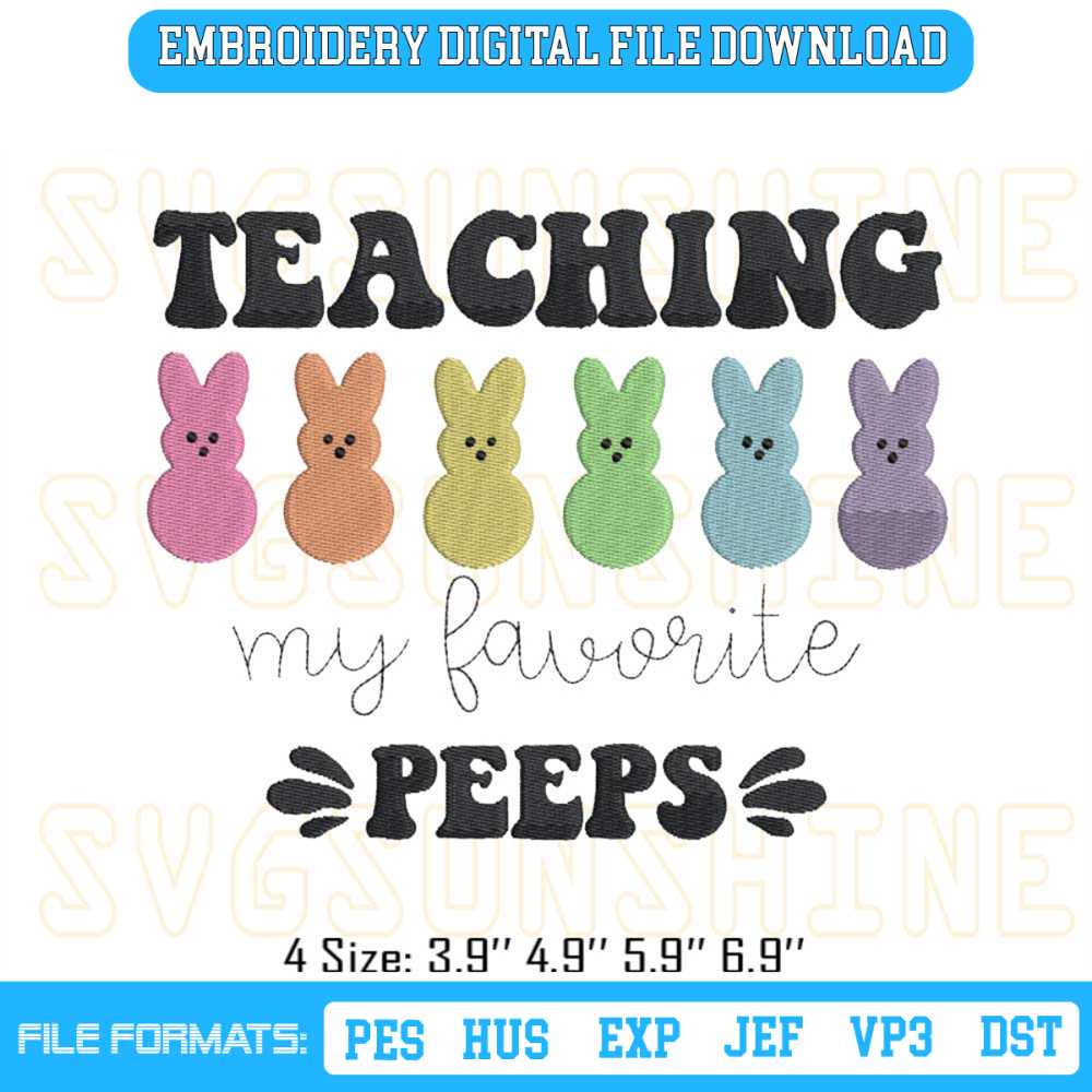 Teaching My Favorite Peeps Embroidery Designs, Teacher Easte | Inspire ...