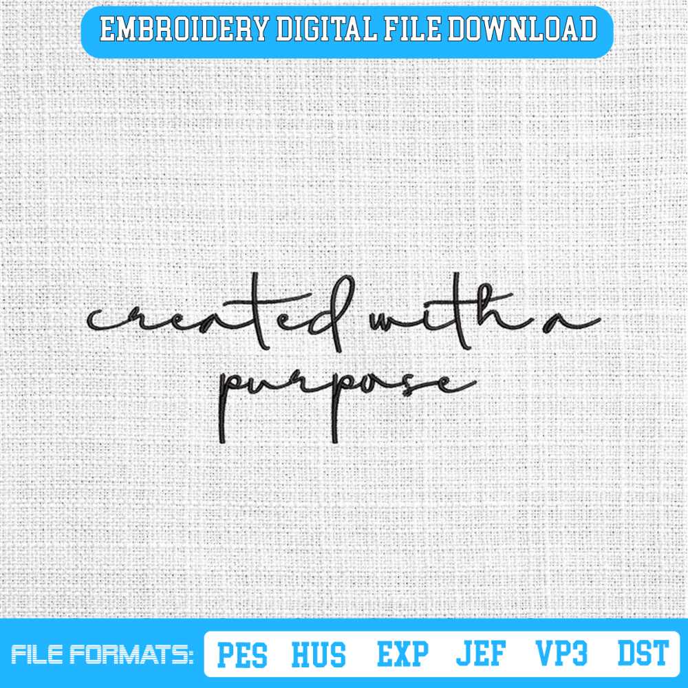 Create with purpose embroidery designs, Christian embroidery | Inspire ...
