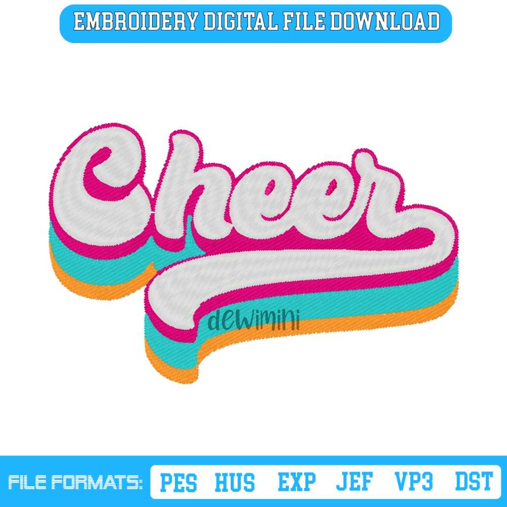 Cheer Retro Machine Embroidery Design, Cheer Leader Embroide | Inspire ...