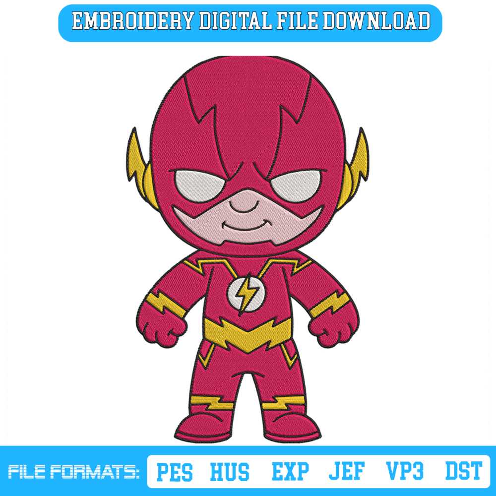 Baby Flash Embroidery Designs File, DC Comics Machine Embroi | Inspire ...