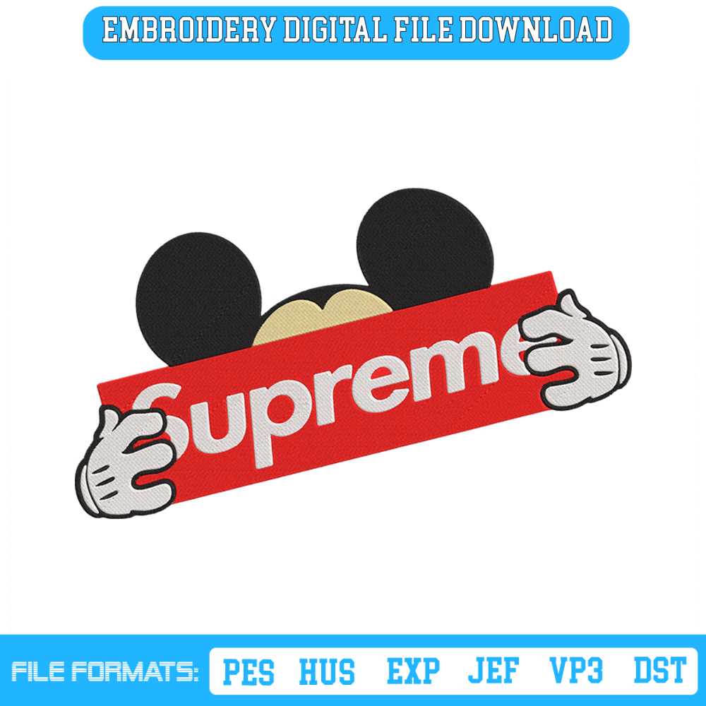 Disney Mickey Mouse Supreme Embroidery Designs File | Inspire Uplift