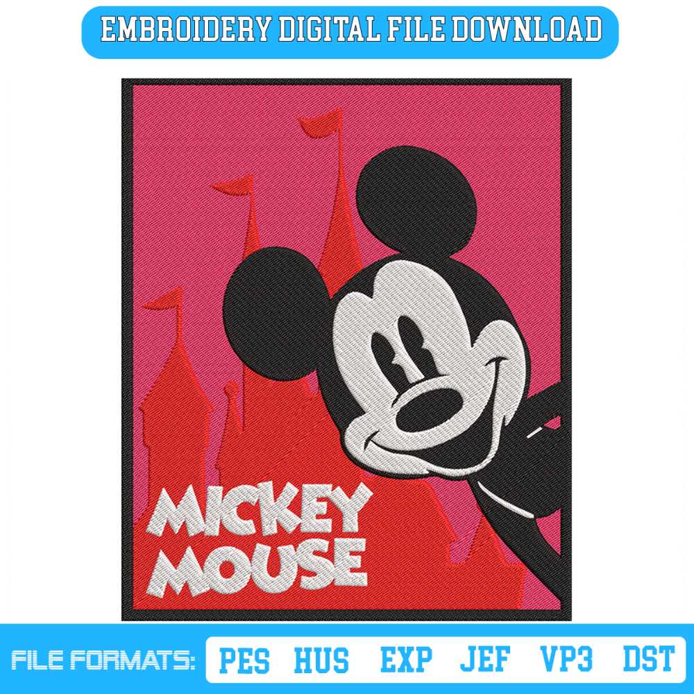 Disney Mickey Poster Embroidery Designs File, Disney Mickey | Inspire ...