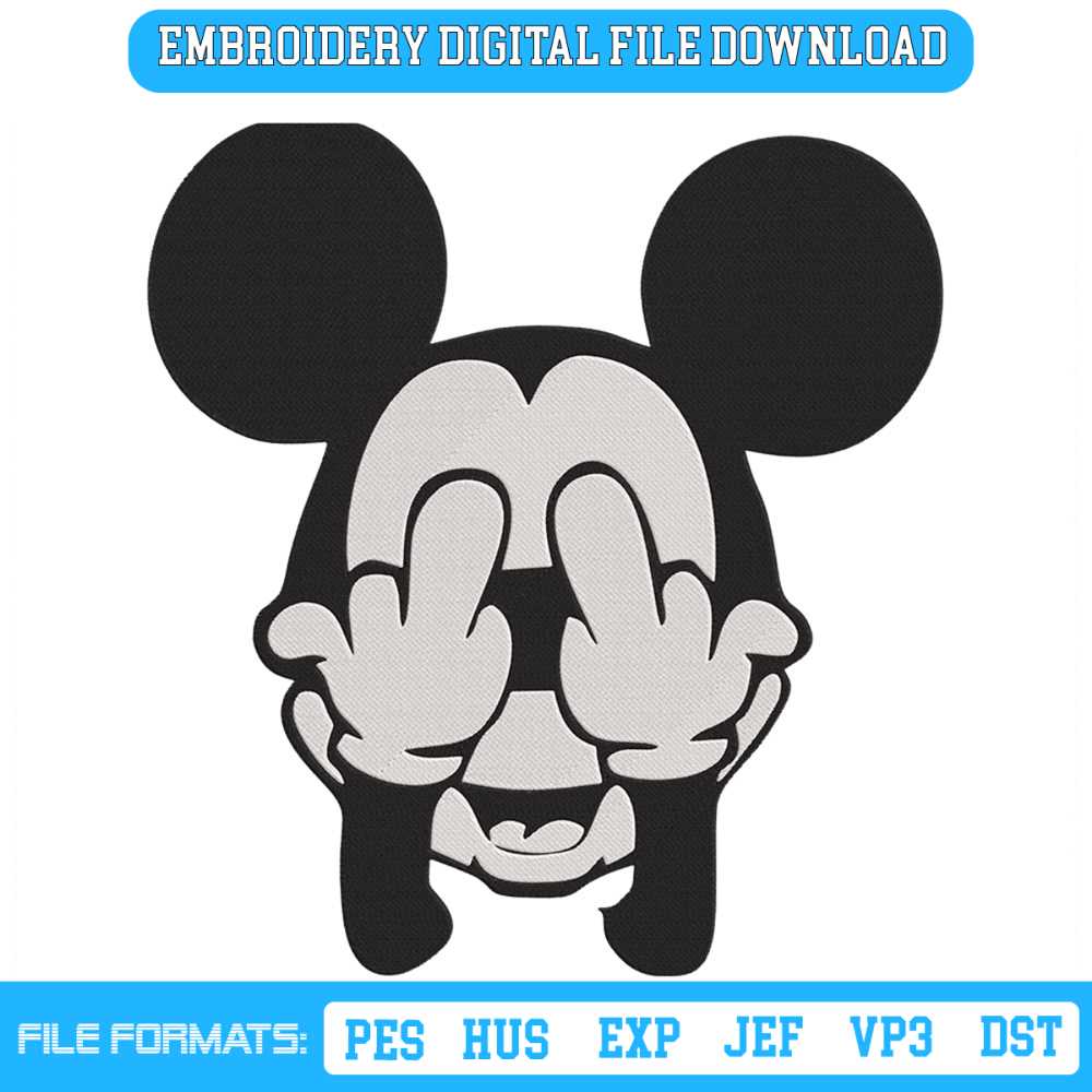 Mickey Mouse Head Embroidery Designs File, Disney Machine Em | Inspire ...