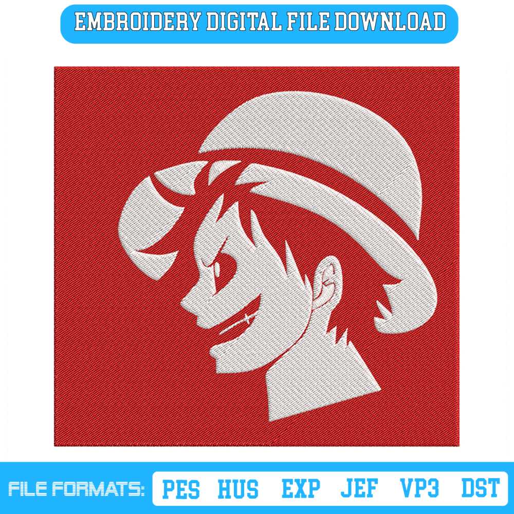 Luffy Laugh Demon Embroidery Designs File, One Piece Machine | Inspire ...