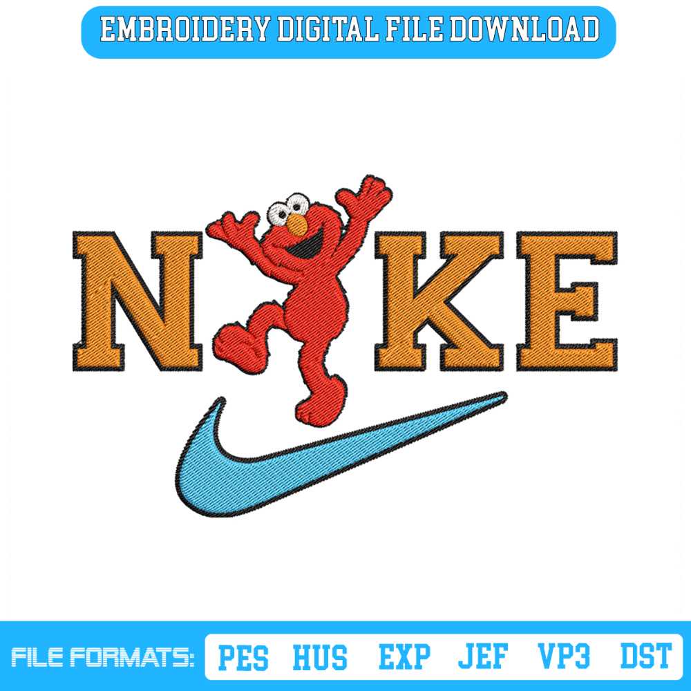 Nike Elmo Dance Embroidery Designs File Nike Machine Embroid | Inspire ...