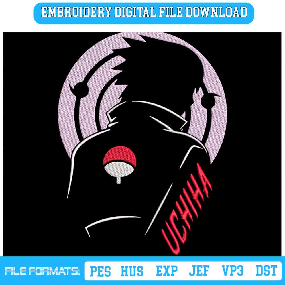 Rinnegan Uchiha Sasuke Embroidery Designs File | Inspire Uplift