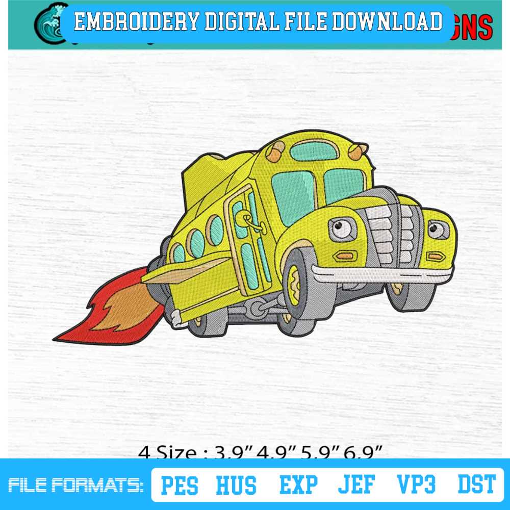 The Magic School Bus Disney Machine Embroidery Digitizing De | Inspire ...