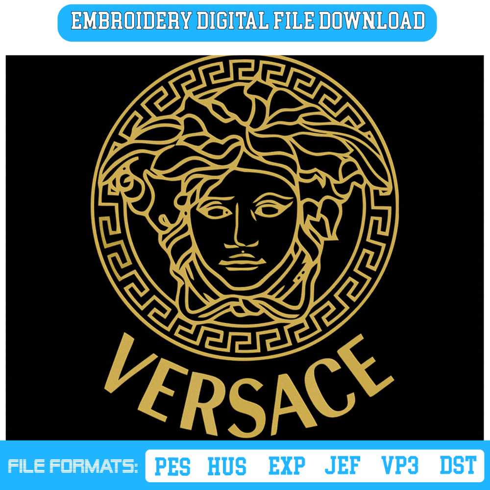 Versace Logo Embroidery Designs File, Versace Machine Embroi | Inspire ...