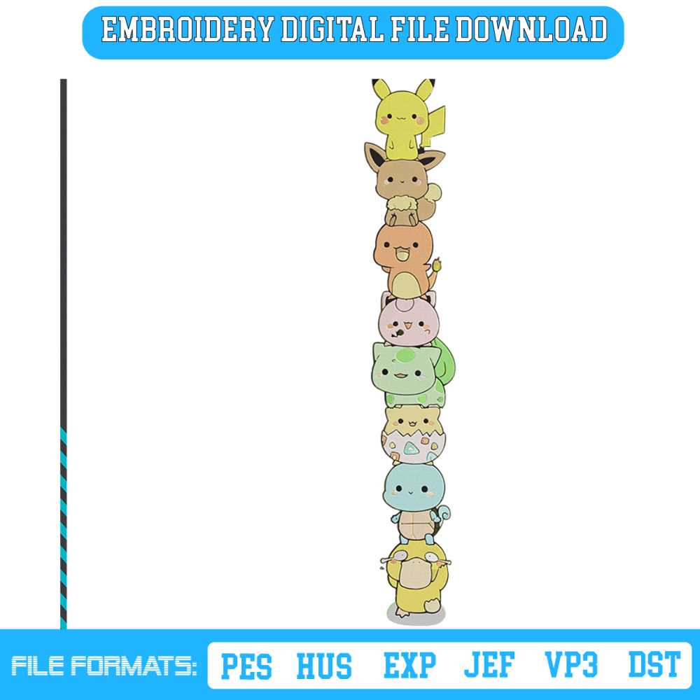 Chibi Pokemon Dex Embroidery Embroidery Designs File Nike Po | Inspire ...