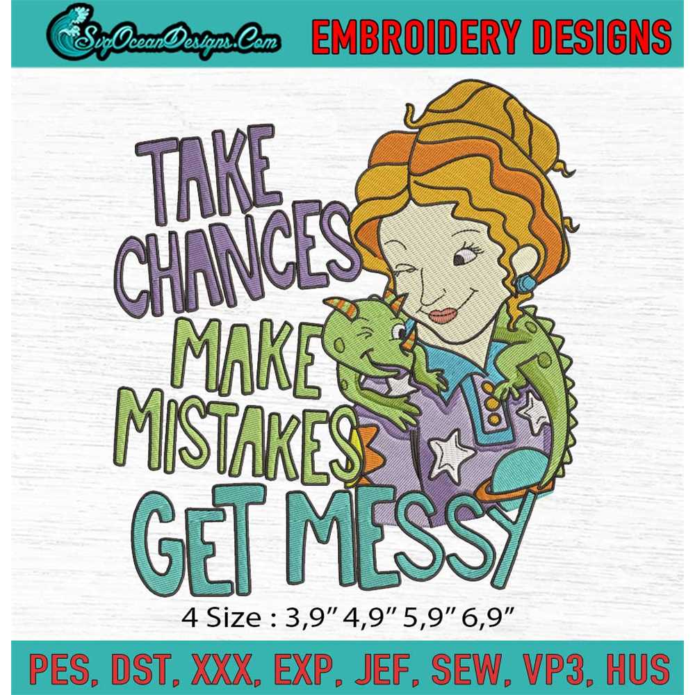 Ms. Valerie Frizzle EmbroideryLizard Disney EmbroideryTake C | Inspire ...