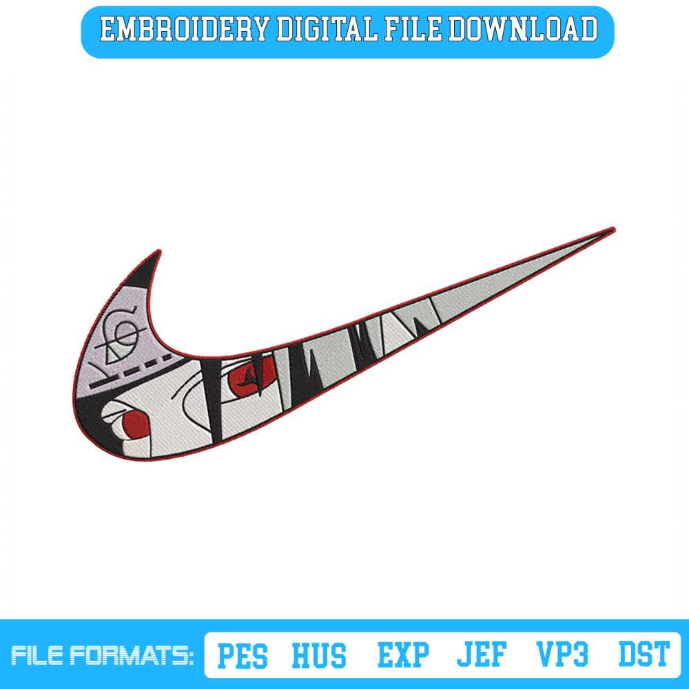 Nike And Itachi Uchiha Embroidery Designs File Naruto Machin | Inspire ...