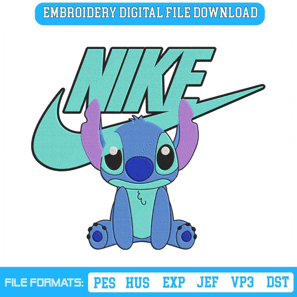 Nike And Stitch Cute Embroidery Designs File Nike x Stitch M | Inspire ...