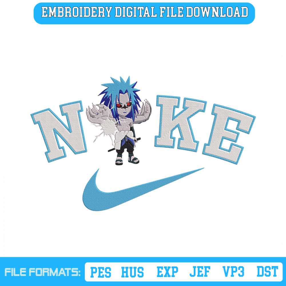 Nike Chibi Sasuke Stage 2 Embroidery Designs File Nike Machi | Inspire ...