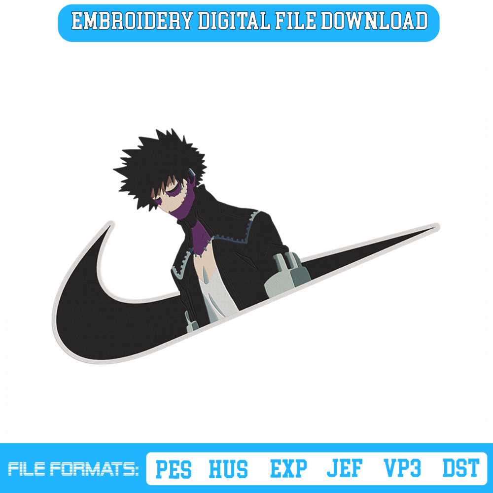 Nike Dabi Embroidery Designs File Nike My Hero Academia Mach | Inspire ...