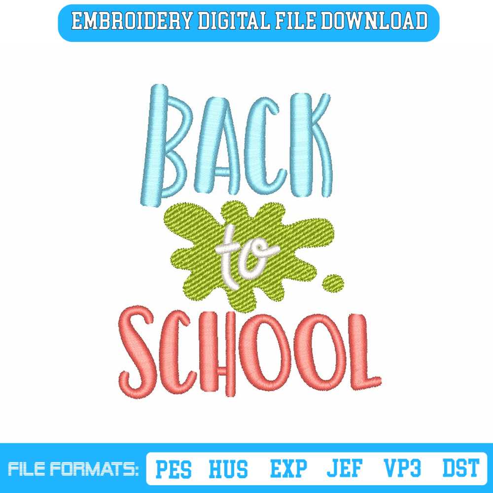 Back to School Machine Embroidery Design, 3 | Inspire Uplift