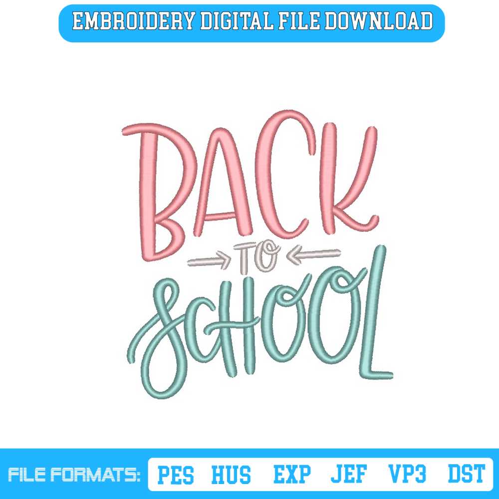 Back to School Machine Embroidery Design Download, 4 | Inspire Uplift