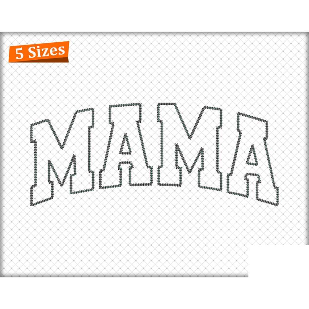 MAMA Applique Embroidery Design, Mama Arched Applique Embroi | Inspire ...