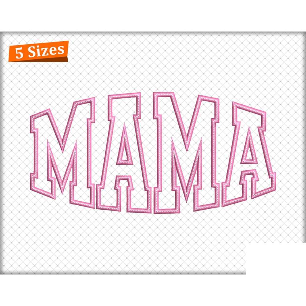 MAMA Applique Embroidery Design, Mama Arched Applique Embroi | Inspire ...