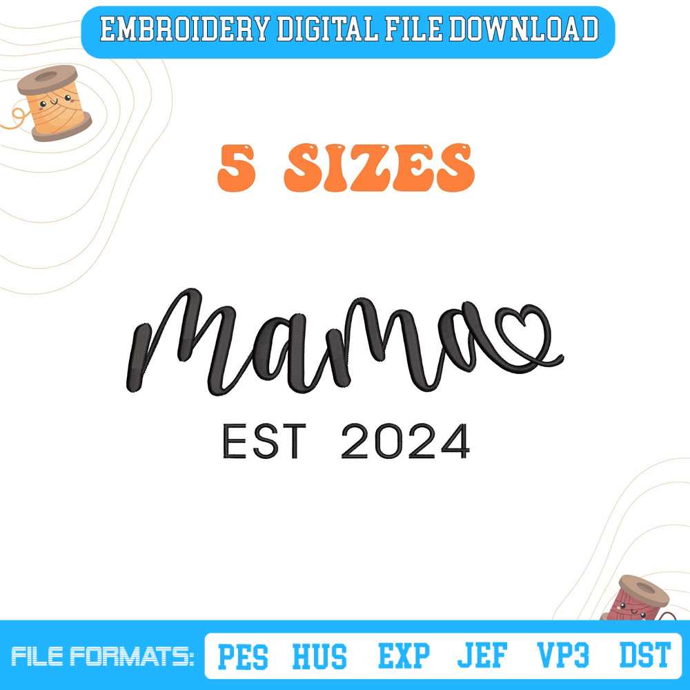 MAMA Embroidery Design 5 Sizes, Mama Machine Embroidery Desi | Inspire ...
