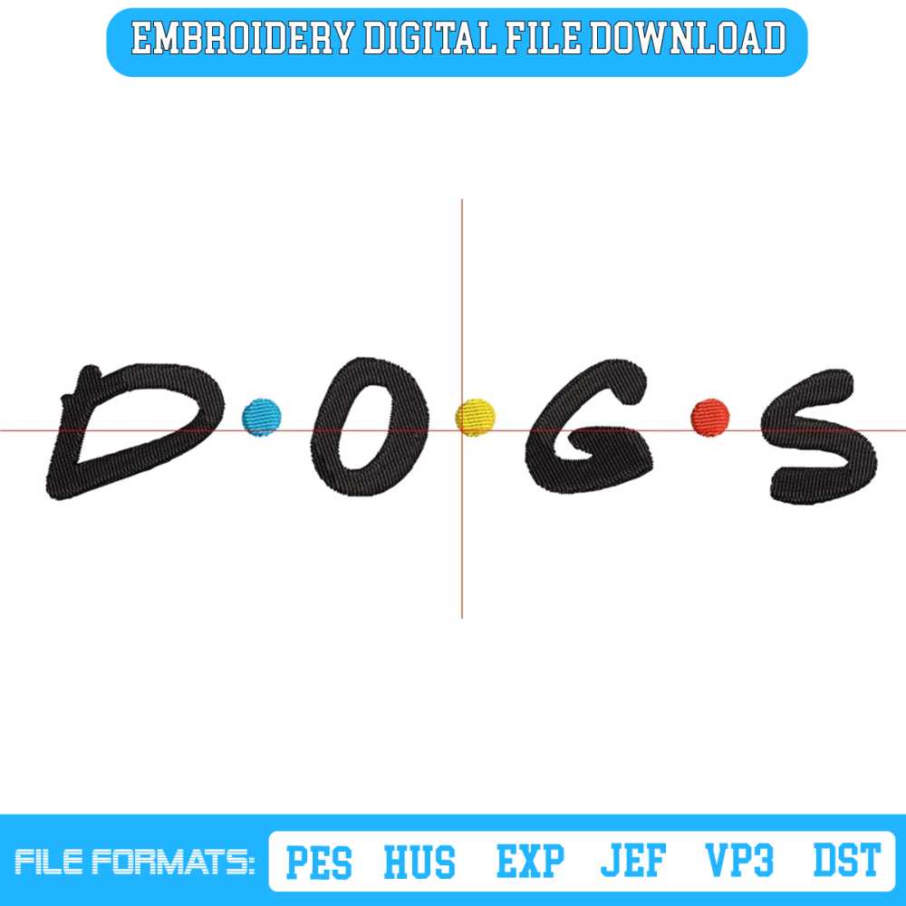 Dogs 90s 00s Embroidery Design File 5x7 & 4x4 PES DST JEF, 6 | Inspire ...